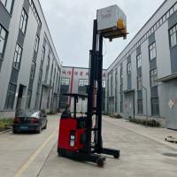 China Seat Mounted Lifting 3500mm Walkie Reach Stacker Forklift Electric Side Shifter Forklift for sale