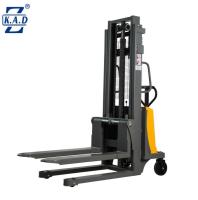 China 1500kg 1.5t Semi Electric Pallet Stacker Lifting 2m 3m 3000mm Walking Type Pallet Forklift for sale