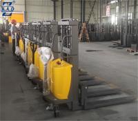 China 1500kg 1.5t Semi Electric Pallet Stacker Lifting 2m 3m 3000mm Walking Type Pallet Forklift for sale
