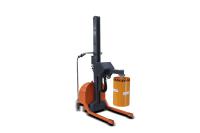 China New Pattern Semi Electric Pneumatic Roll Turner Stacker With Electric Lifting And Rotation for sale