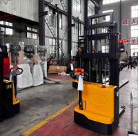 China 4 Meters 1.6 Tons Full Electric Walkie Stacker With 3-mast For Manufacturing Industry for sale