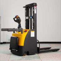 China 1.5ton 6000mm Heavy Duty Standing On Full Electric Stacker for Warehousing and Distribution for sale
