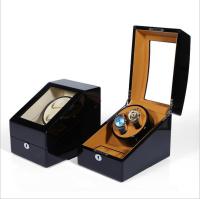 China Custom Glossy Wooden Automatic Watch Winder Box 2 Slots with LCD Touch Screen & Remote Control for sale