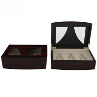 China Custom Luxury Wooden Perfume Box with Laser Engraving - Solid Wood Construction & Velvet Interior for Multiple Bottles for sale
