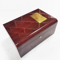 China Custom Wooden Wine Box with High Gloss Lacquer Finish - 8-12% Moisture Control & Ra ≤ 0.2μm Smoothness for sale