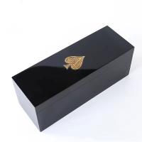 China Custom Wooden Wine Gift Box with Laser Logo - Black Finish, Multiple Sizes Available for Premium Packaging for sale