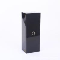 China Luxury Red Wine Gift Box - Custom MDF Wooden Display Packaging with High-Gloss Finish & Velvet Lining for sale