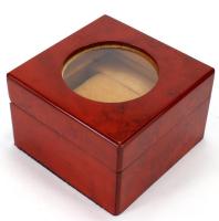 China Single Slot High Gloss Wooden Watch Organizer with Round Velvet Pillow - Custom Logo Options & Adjustable Fit for sale