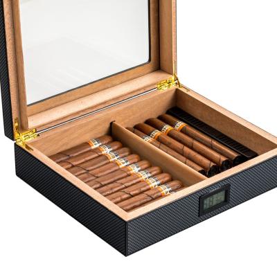 China Custom Cigar Humidor Box with 50-200 Cigar Capacity, ≤0.05mm CNC Precision and Smart Humidity Control for sale