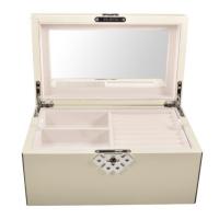 China FSC Certified Wood Jewelry Box with LED Light, Velvet Interior, Multi-Compartment Storage for Rings, Necklaces & Watches for sale