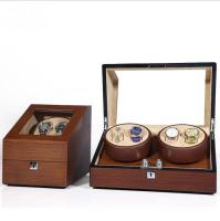 China FSC Certified High Gloss 4 Watch Winder Box Automatic Motor Rotating Wooden Case for sale