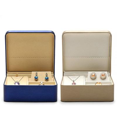 China Double Layer PU Coated Jewelry Box with Custom Logo - EU REACH & US CPSIA Certified Packaging Case for sale