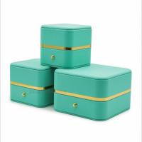 China Custom Leather Jewelry Box with Velvet Lining 30x20x10cm for Rings Earrings Storage for sale