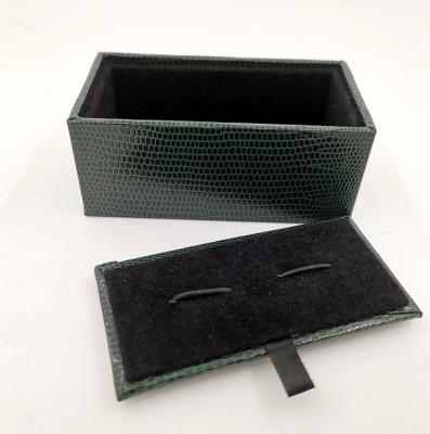 China Luxury Flip Top Cufflink Packaging Box with Magnetic Closure Custom Size 8x6x3cm for sale