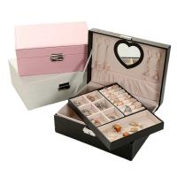 China Large PU Leather Jewelry Box with Velvet Interior - Custom Logo Storage Case for Rings, Necklaces, Earrings and Bracelets for sale