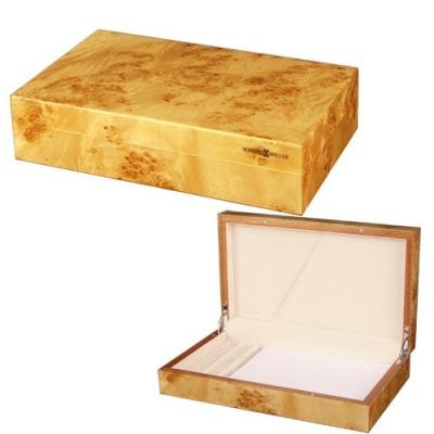 China Custom Glossy Wood Pen Box with 15-Layer Lacquer Finish and Carved Logo - Premium Presentation Case for sale