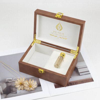 China Custom Luxury Perfume Box with Matt Lamination Finish Leather Packing 100ml for sale