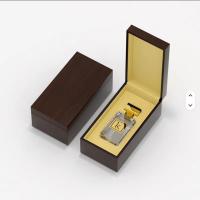 China Luxury Wooden Perfume Box with Magnetic Closure Velvet Lining 1 Bottle EVA Insert for sale