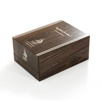 China Custom Luxury Wood Grain Glossy Wooden Gift Packaging Perfume Box for sale