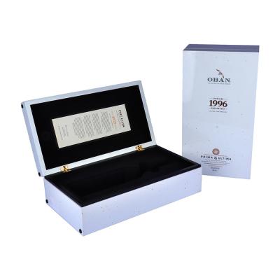 China Luxury MDF Wooden Wine Gift Box with Piano Lacquer Custom Logo for Whisky Brandy Vodka Tequila 750ml for sale