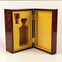 China Custom Luxury Whiskey Wine Box Piano Lacquer Wooden Storage Case 2 Bottle for sale