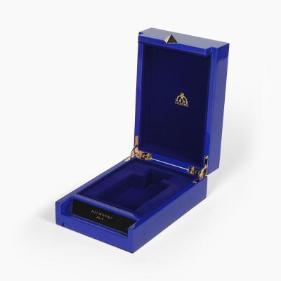 China Luxury Custom Wooden Wine Gift Box for One Bottle 750ml High Glossy Packing for sale
