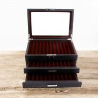 China Premium Walnut Wood Pen Gift Box with High Capacity Display Case - Custom Laser Engraving Available for sale