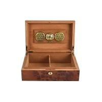 China Handcrafted Wood Cigar Humidor Box 50-200 Capacity Custom Laser Engraving for sale