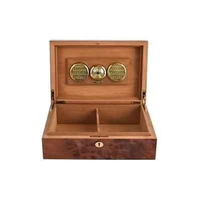 China Handcrafted Wood Cigar Humidor Box 50-200 Capacity Custom Laser Engraving for sale