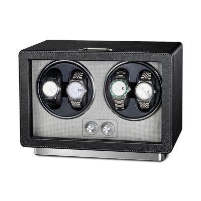 China 4-Slot Luxury Automatic Watch Winder Box with Mabuchi Motors and 8-Layer Piano Lacquer Finish for sale