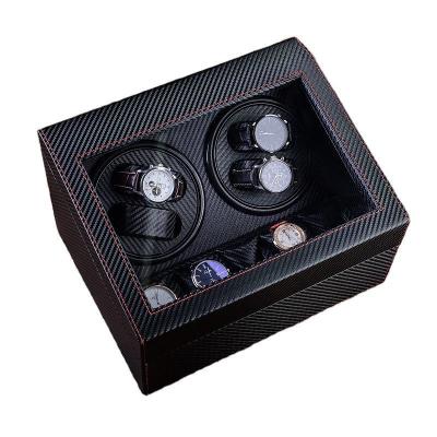 China 4-Slot Luxury Watch Winder with Remote Control - Japanese Brushless Motors for 14-17.5cm Wrist Sizes for sale