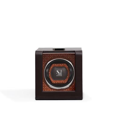 China Personalized Luxury Decorative Boxes Leather Wooden Automatic Watch Winder Case Durable for sale