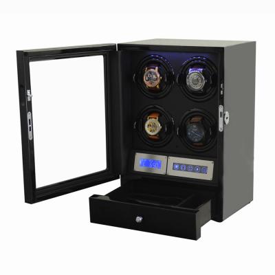 China Custom Luxury Watch Winder Safe Box with Touch Screen Control - Premium Wood Construction & ≤0.8μm Surface Finish for sale