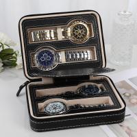 China 8-Watch Travel Storage Box with Double-Layer Design and Velvet Lining - Premium Leather Watch Organizer for Collectors for sale