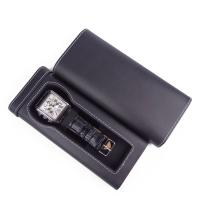 China Scratch Resistant Black Leather Watch Box with Open Window Display for Single Watch Storage - Premium Protection for sale