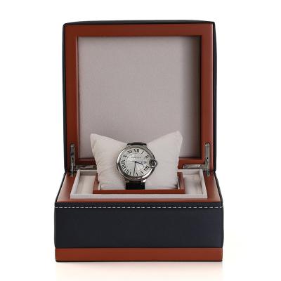China Square Travel Watch Holder Single Watch Box with Velvet Lining and Flip Cover for Luxury Timepieces for sale