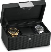 China Premium Leather Watch Case Box with 3 Watch Capacity, Lock Security & Custom Fit Pillows for sale
