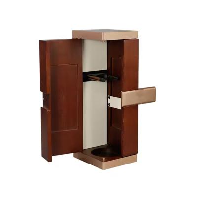 China Custom Luxury Wooden Wine Box MDF Piano Lacquer Moisture Resistant Single Bottle Storage for sale