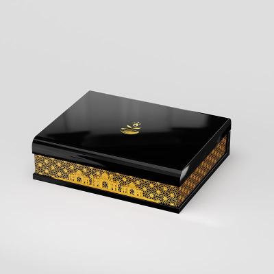 China Custom MDF Wooden Perfume Gift Box 2 Slots Luxury PU Leather Packaging for Perfume for sale