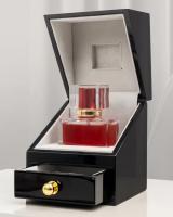 China Custom Black High Gloss Lacquer MDF Perfume Box for Arabic Attar & Essential Oil Packaging for sale
