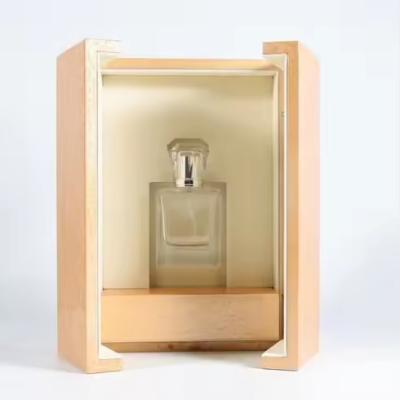 China Luxury MDF Perfume Gift Box Two Door Open High Gloss Piano Finish Custom Cosmetic Wine Packaging for sale