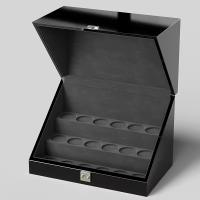 China Luxury Custom MDF Wooden Perfume Box Piano Black Lacquer Customizable Interior Lining for sale