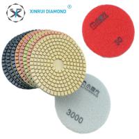 China XINRUI-PAD Wet Diamond Polishing Pads for Granite Marble Ceramic 0.500kg Gross Weight for sale