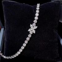 China 0.40ct-0.49ct D Lab Grown Diamond Royal Diamond Plated Gold Bracelet Full Diamond for sale