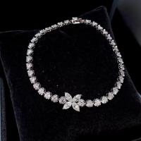 China 0.40ct-0.49ct D Lab Grown Diamond Royal Diamond Plated Gold Bracelet Full Diamond for sale