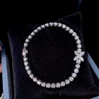 China 0.40ct-0.49ct D Lab Grown Diamond Royal Diamond Plated Gold Bracelet Full Diamond for sale