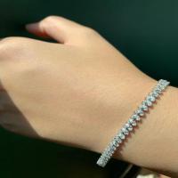 China 18K Customizable Tennis Bracelet with Lab Grown Diamond and Full Diamond Water Drop for sale