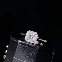 China Customization Limited Time Discount 18K Lab Diamonds Square Diamond Ring FL Clarity for sale