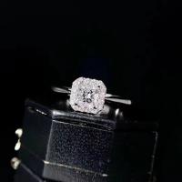 China Customization Limited Time Discount 18K Lab Diamonds Square Diamond Ring FL Clarity for sale