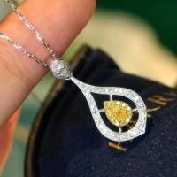 China Choker Real Gold Lab Grown Diamond Necklaces Yellow Customization with Yellow Diamond for sale